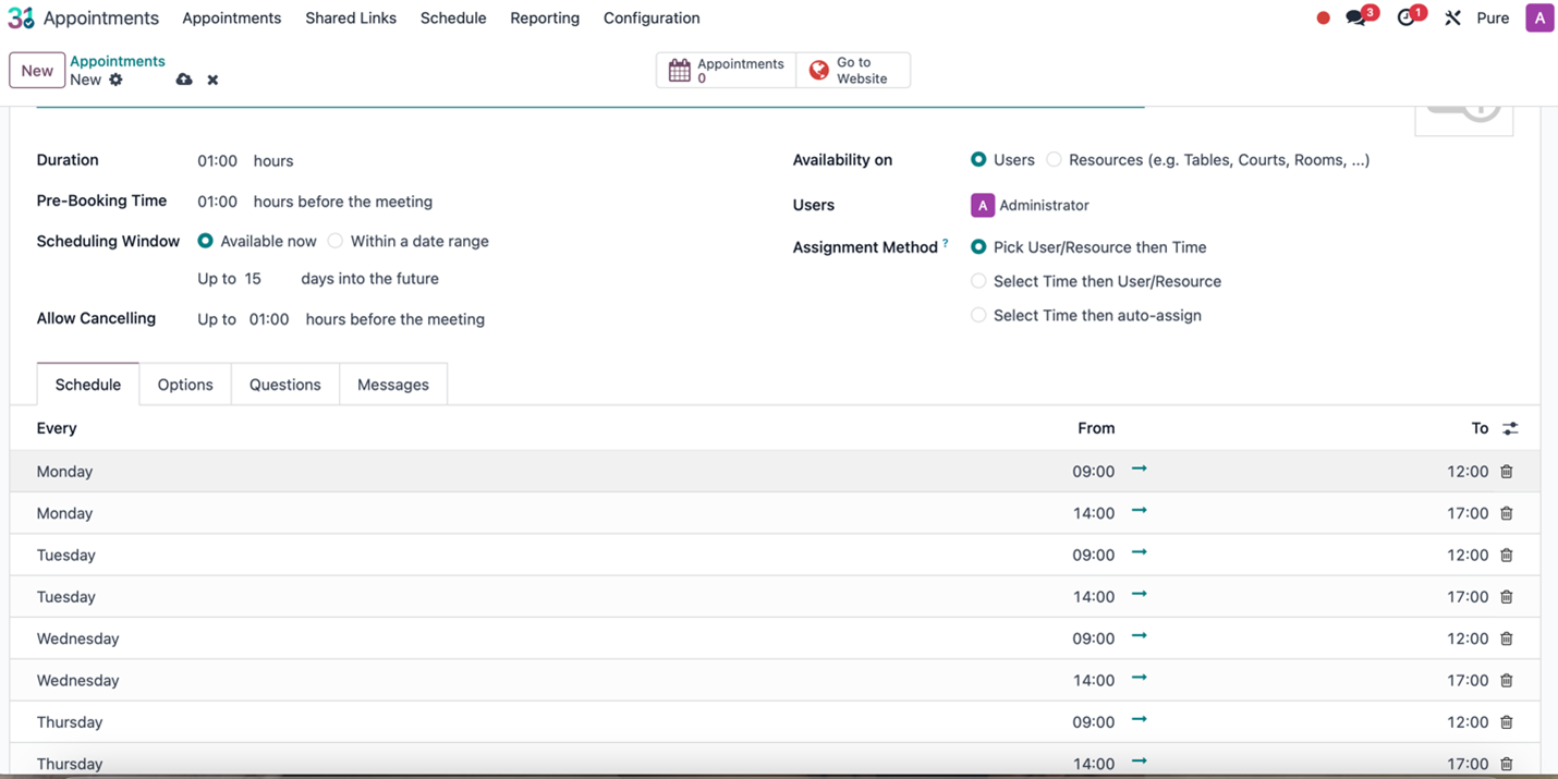 Odoo Appointment Module: For Booking Management