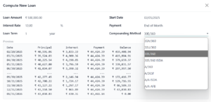Loan Management in Odoo | Compounding Methods in Odoo
